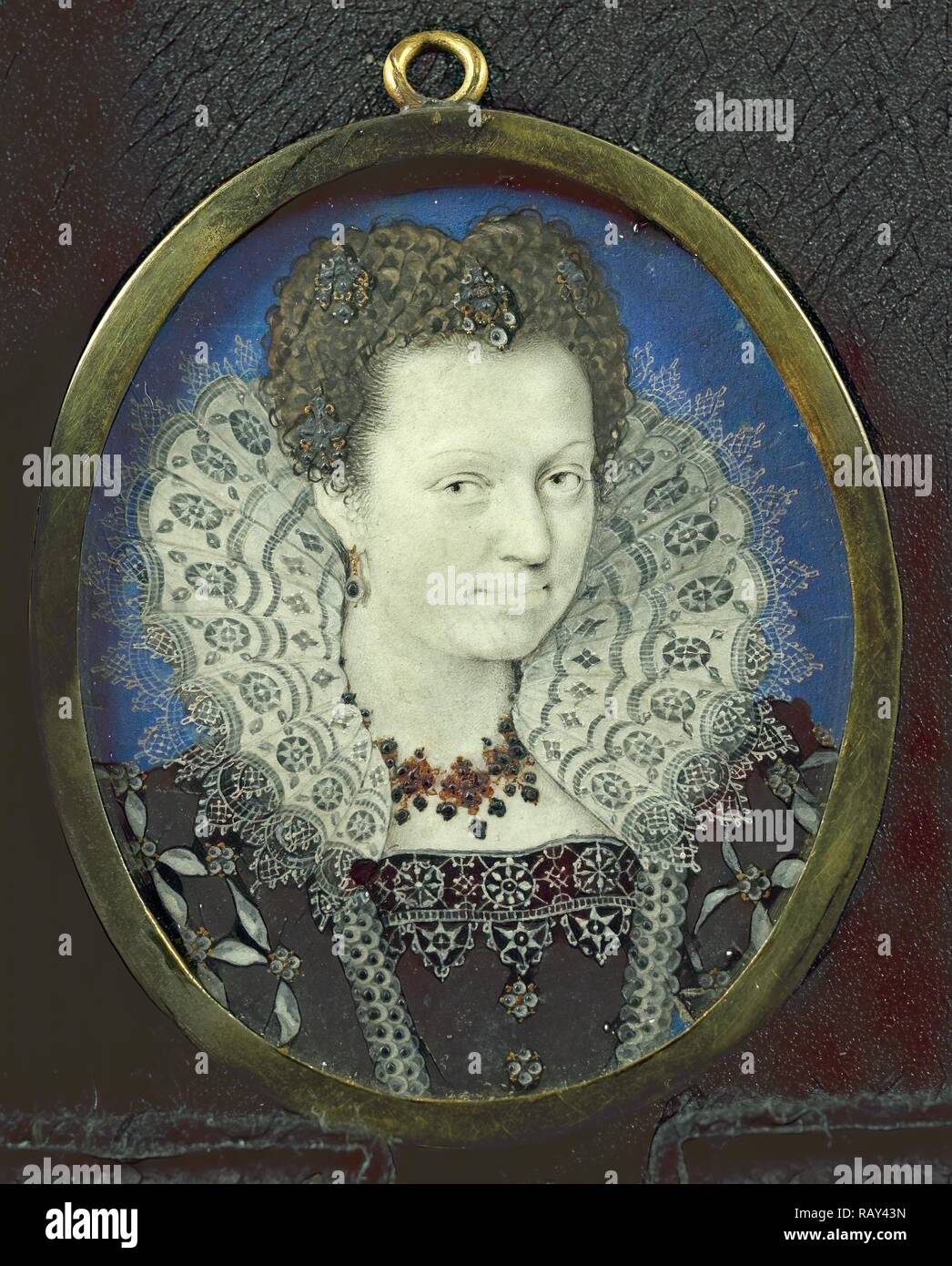 Portrait of a woman, attributed to Isaac Oliver, 1575 - 1617, Portrait ...
