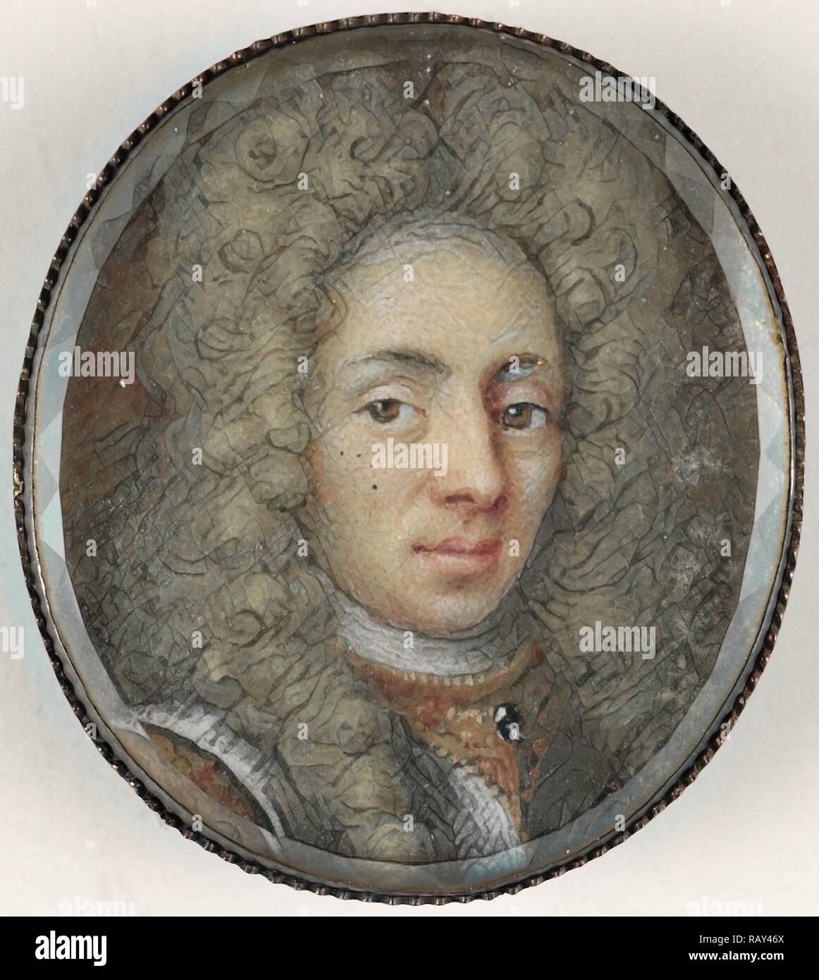 Portrait of a man, Anonymous, c. 1710, Portrait miniature. Reimagined ...