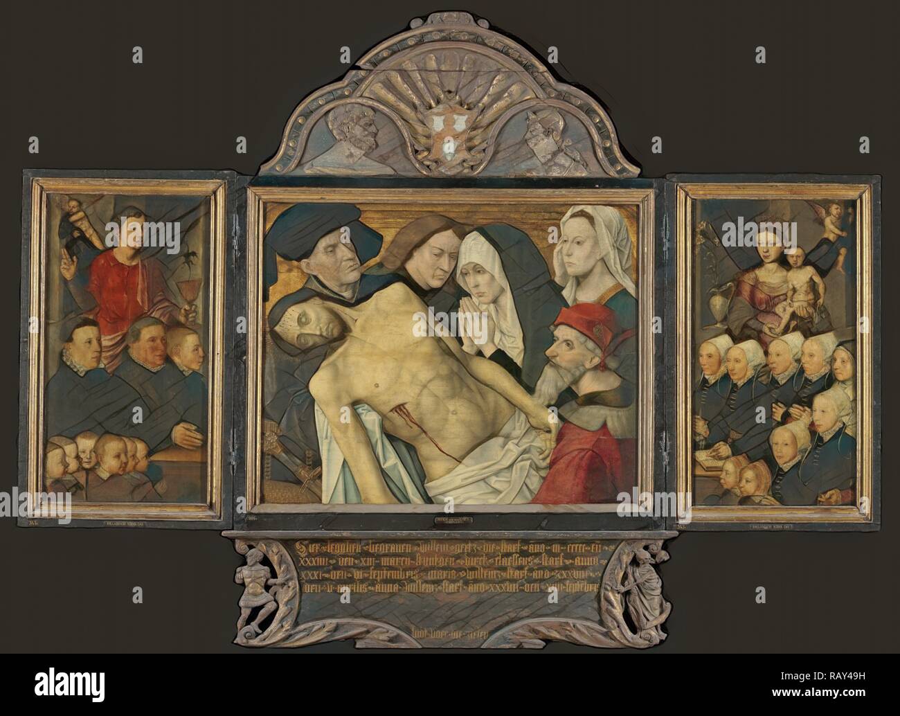 Memorial Triptych, formerly called the Gertz Memorial Triptych, with the Lamentation, central ...