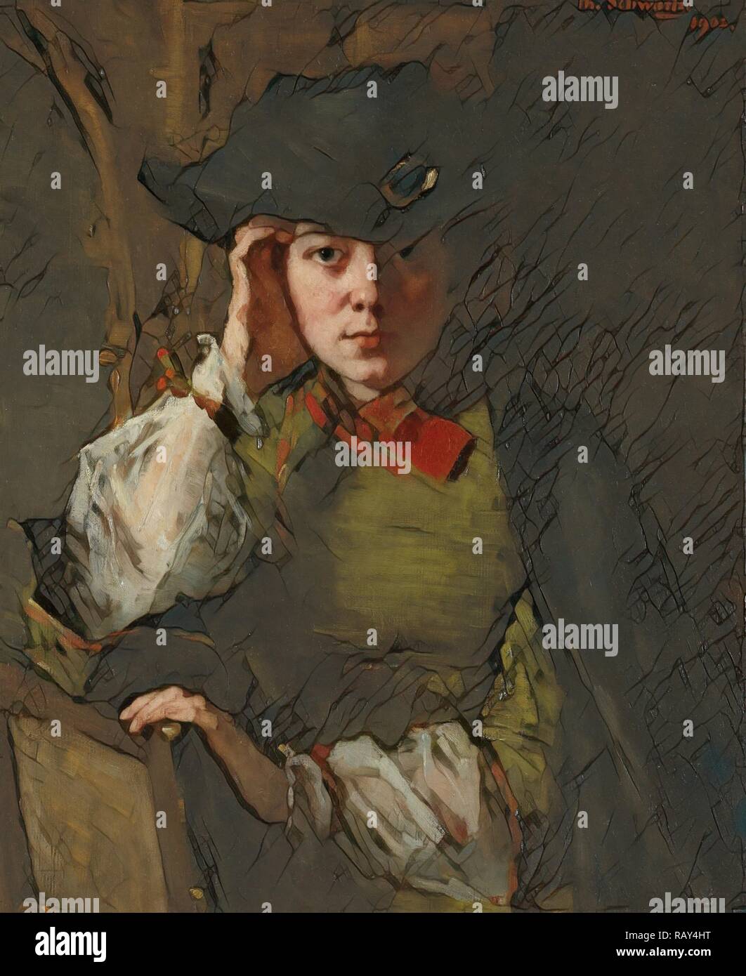 Portrait of Lizzy Ansingh, Thérèse Schwartze, 1902. Reimagined by Gibon ...