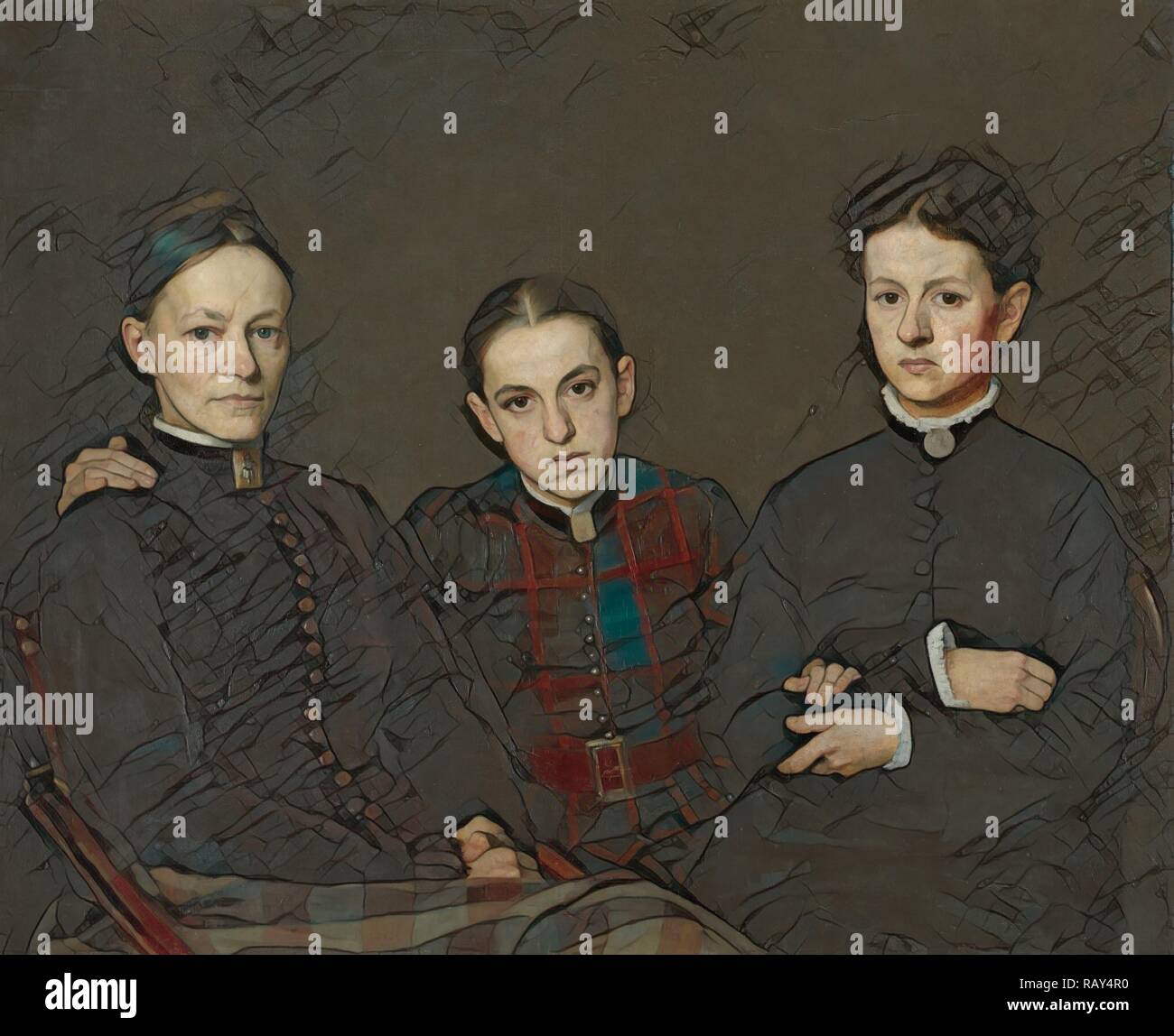 Portrait of Cornelia, Clara and Johanna Veth, Jan Veth, 1885 ...