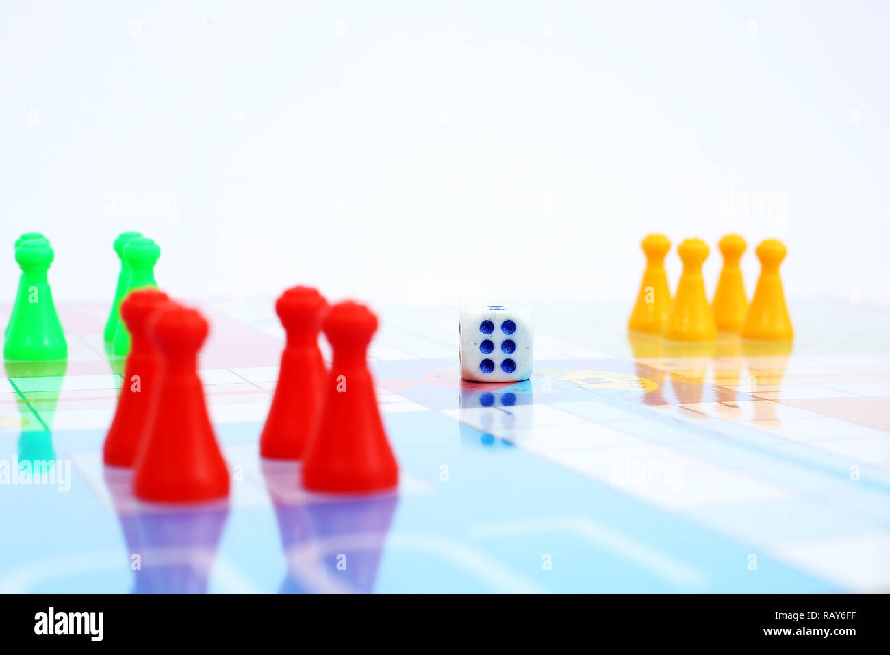 Picture of Dice and different tokens Stock Photo - Alamy