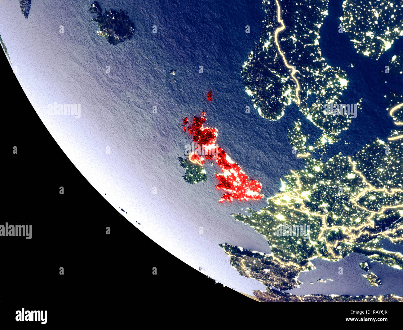 Uk Map Lights Space High Resolution Stock Photography and Images - Alamy