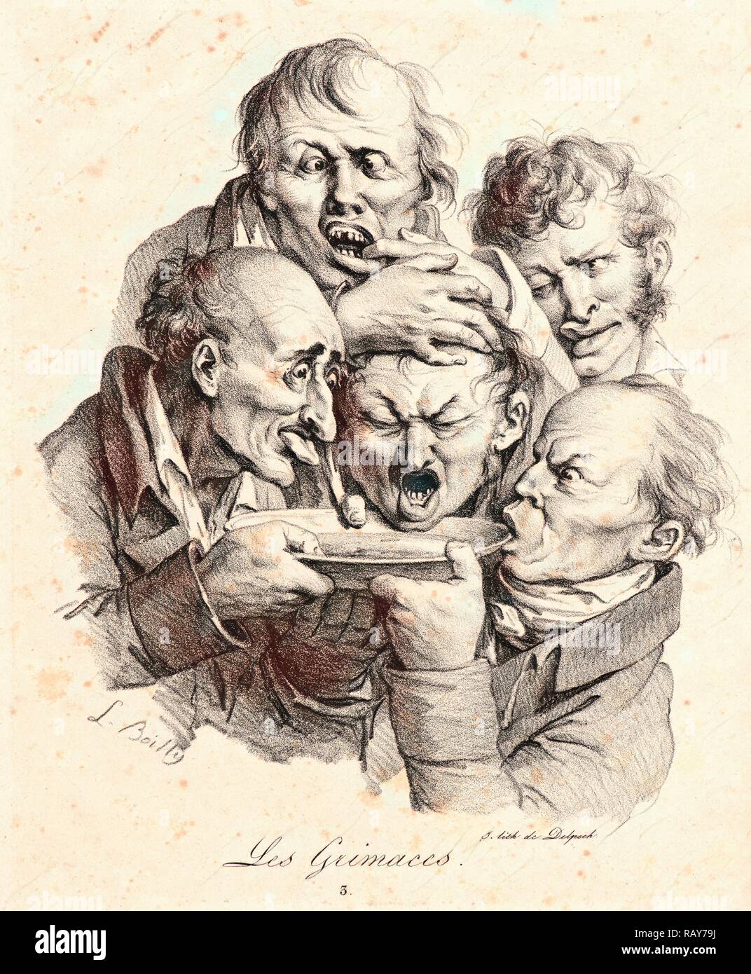 Louis Léopold Boilly (French, 1761 - 1845). Grimaces (Les Grimaces ...
