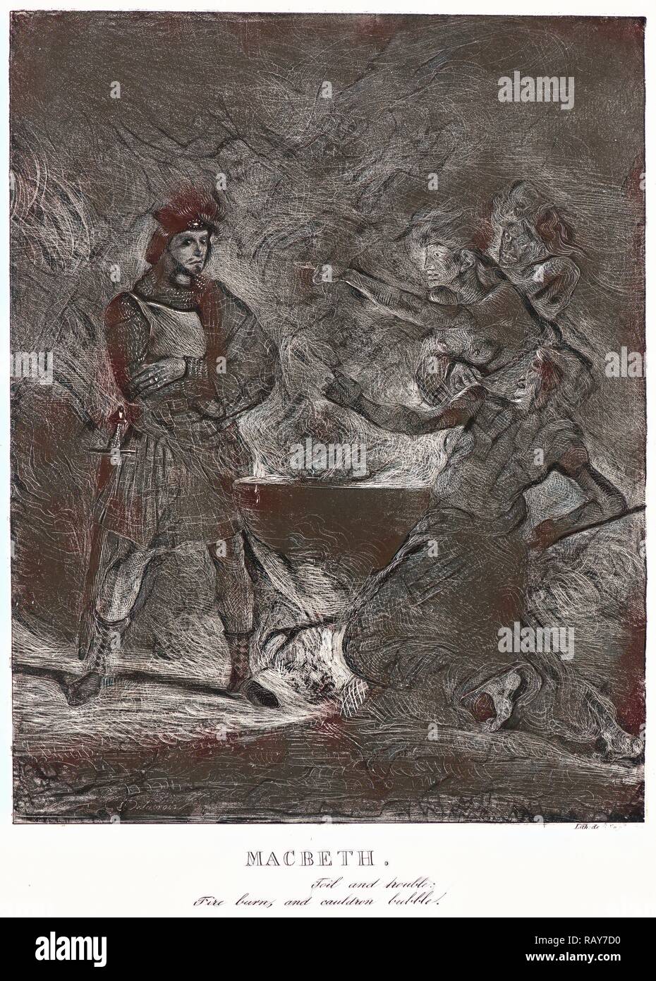 Eugène Delacroix (French, 1798 - 1863). Macbeth. Toil and Trouble: Fire ...