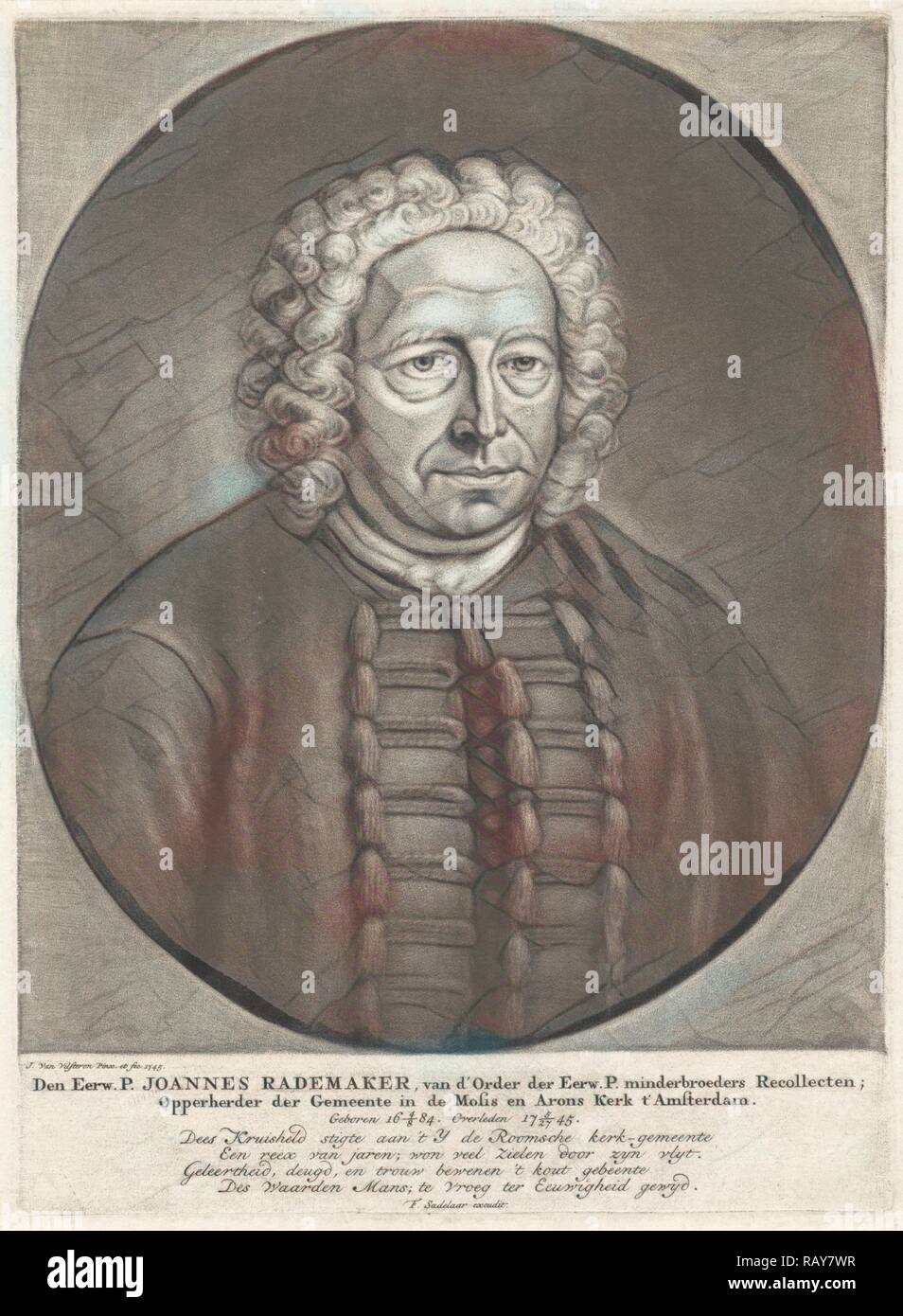 Portrait of Father John Rademaker, Johannes van Vilsteren, Frans ...