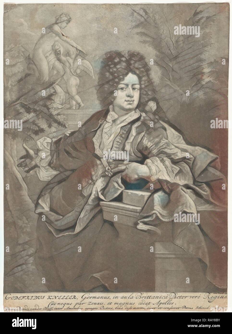 Portrait of Gottfried Kneller, Pieter Schenk (I), Anonymous, 1670 ...