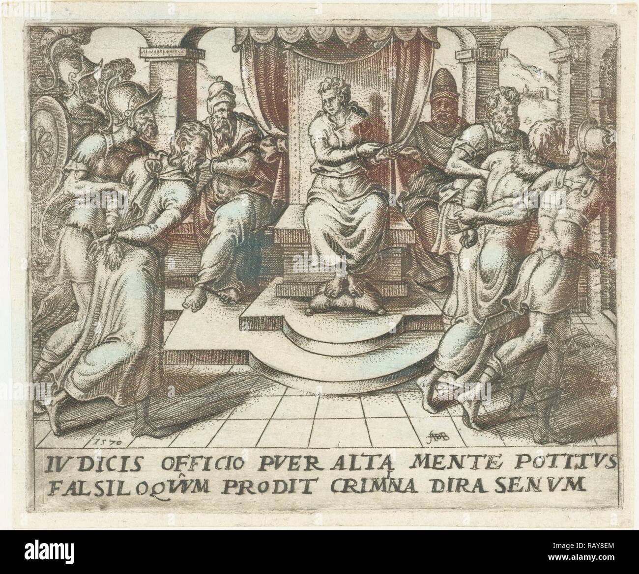 Daniel condemns the elders, Abraham de Bruyn, 1570. Reimagined by Gibon ...