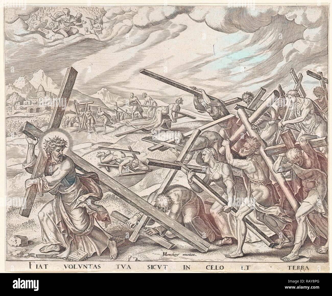 Let your will be done on earth as in heaven, Johannes Wierix, Philips ...