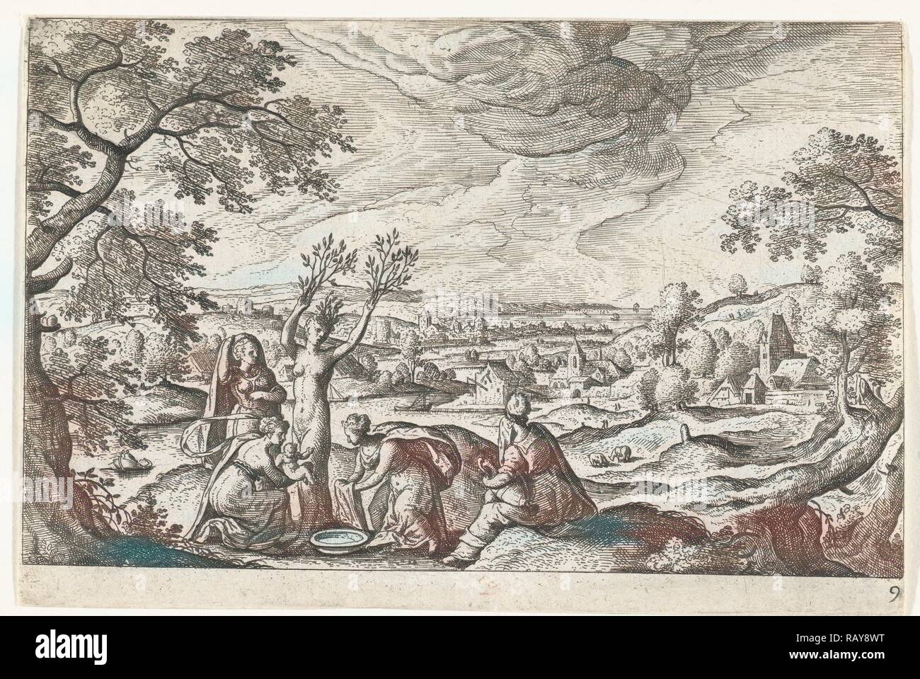 Birth of Adonis, Hans Bol, Anonymous, c. 1550 - c. 1650. Reimagined by ...