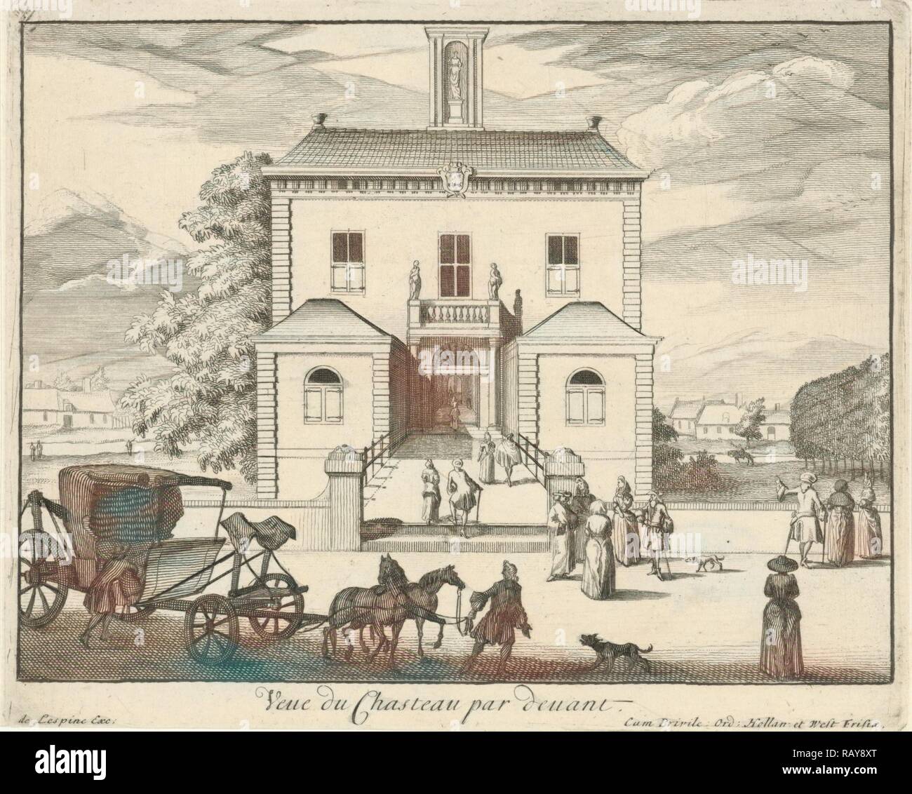 Front of castle Gunterstein, Breukelen, Joseph Mulder, Willem Swidde ...