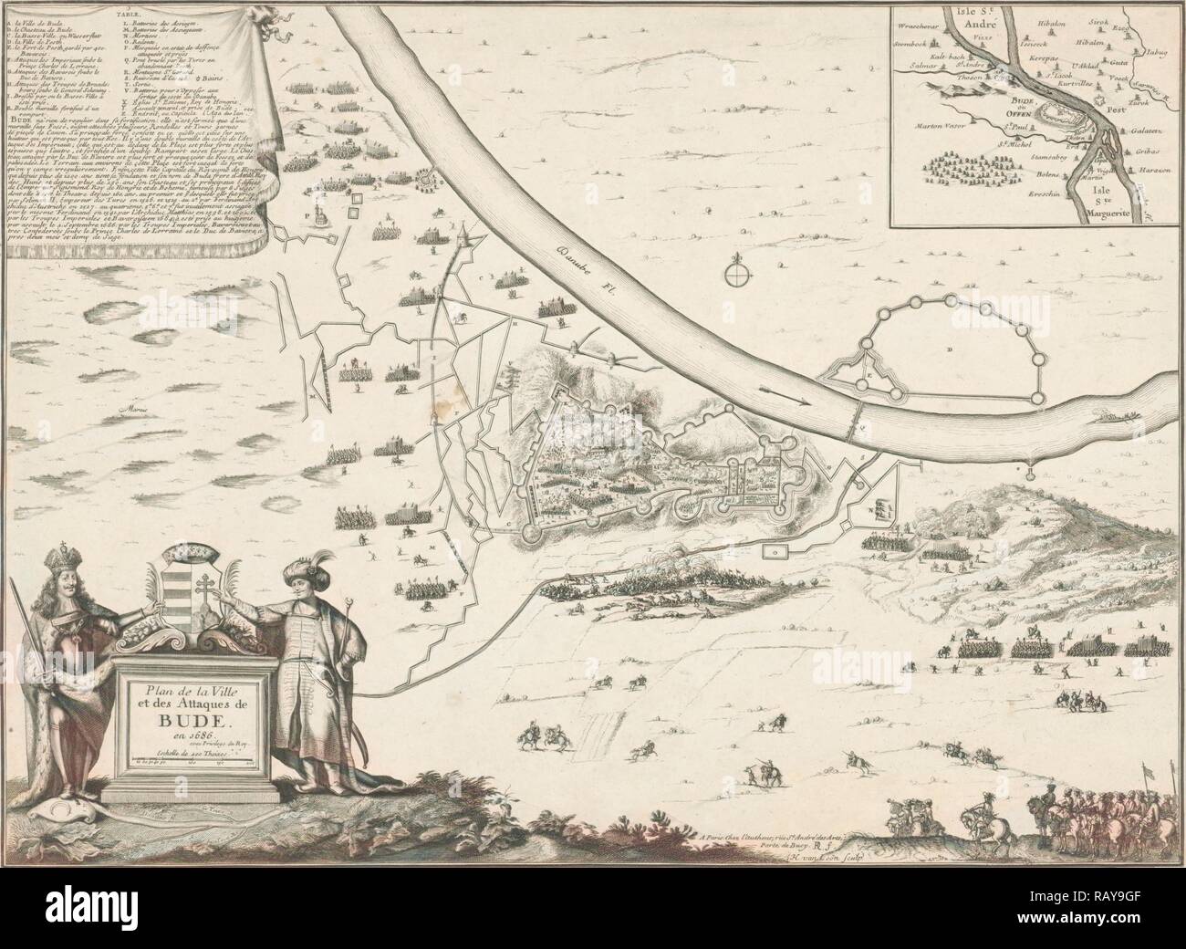 Map of Buda, 1686, Harmanus van Loon, Lodewijk XIV (koning van ...