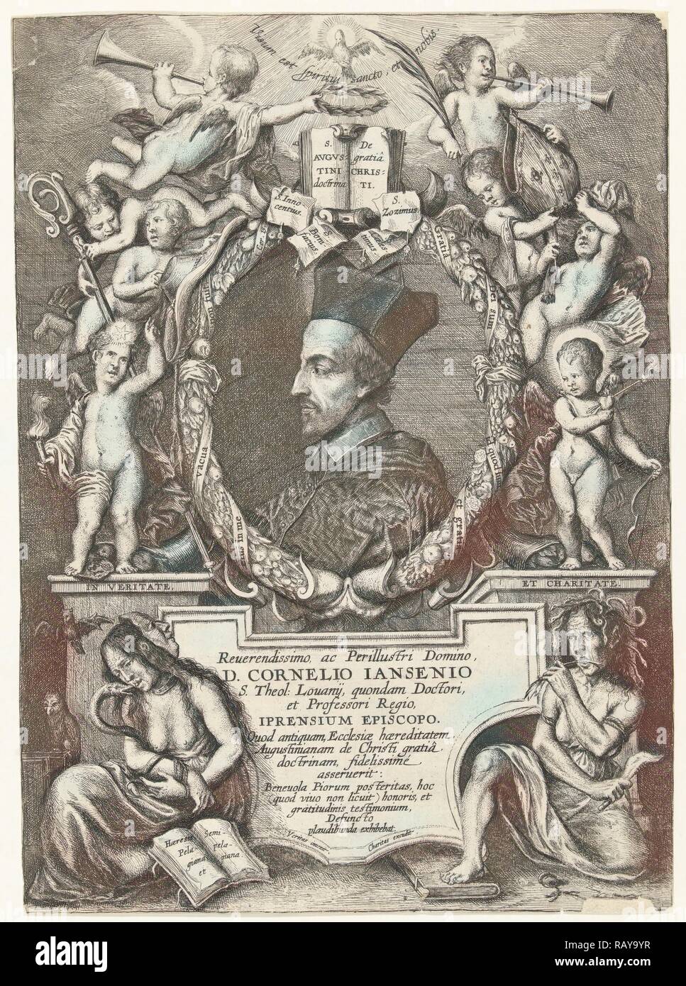 Portrait of Cornelis Jansenius, bishop of Ypres Belgium, Philip ...