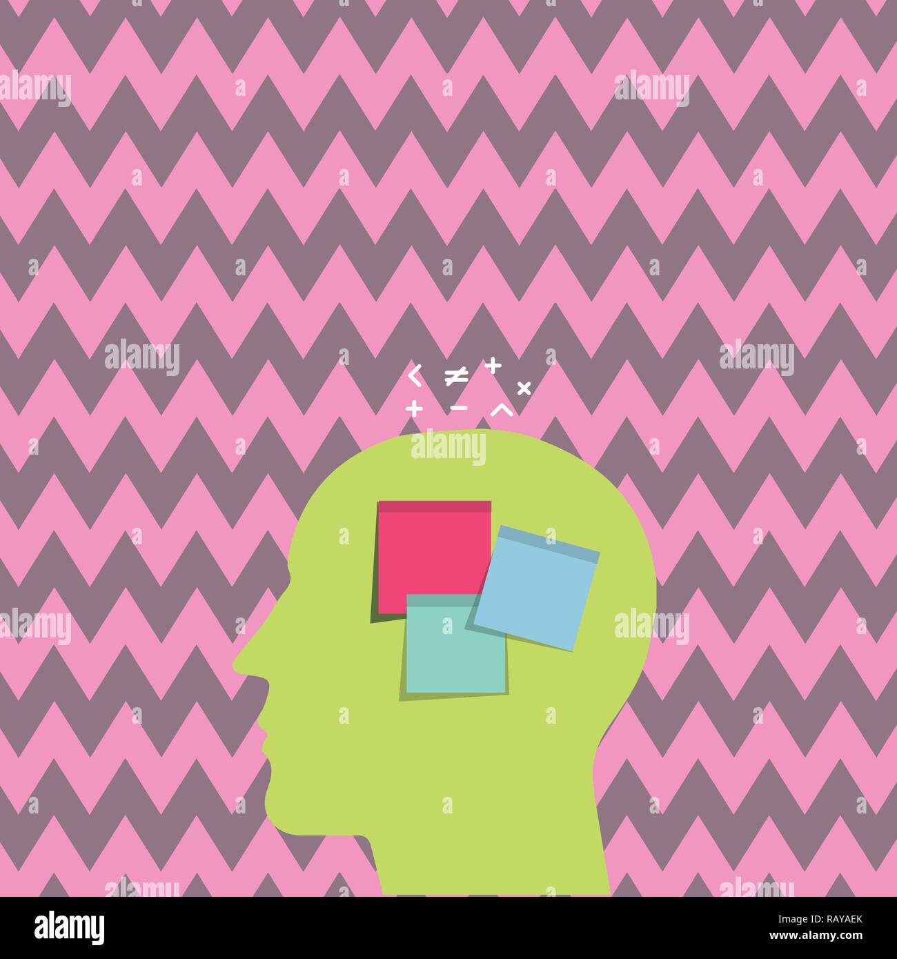 Concept the human thoughts note Stock Vector Images - Alamy