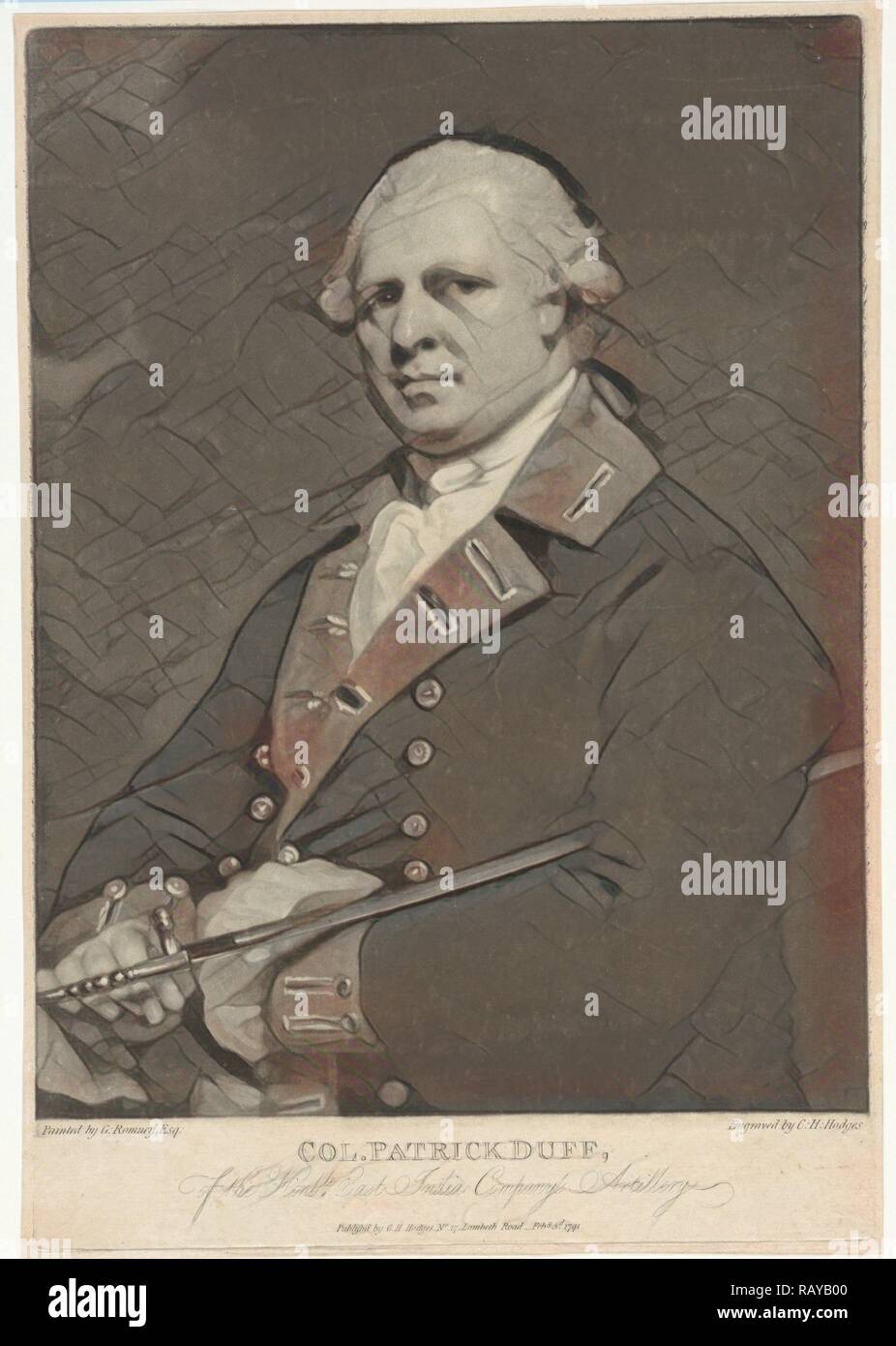 Portrait of Patrick Duff, Charles Howard Hodges, 1791. Reimagined by ...