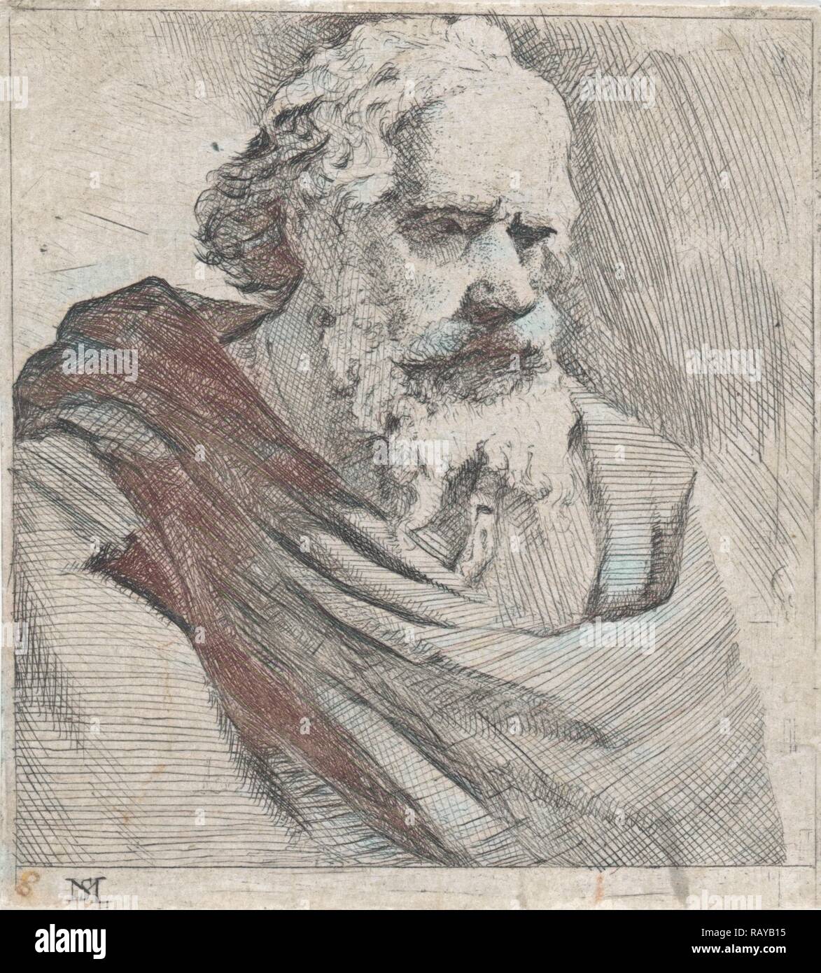 Bust of an old bearded man, Michael Sweerts, 1656. Reimagined by Gibon ...
