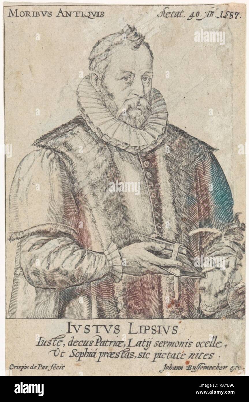 Portrait of Justus Lipsius, Crispijn van de Passe (I), Hendrick ...