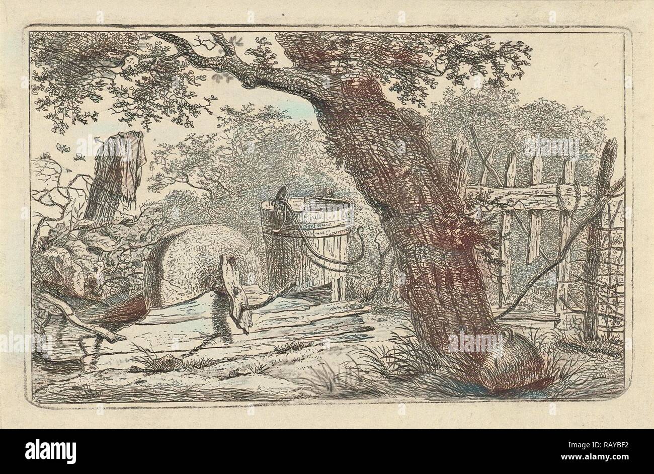 Landscape with grindstone, Hermanus Fock, 1781-1822. Reimagined by ...