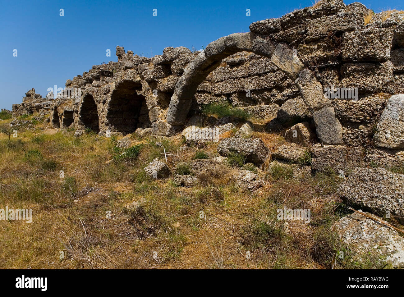 The ruins of the ancient city of Side. Turkey Stock Photo - Alamy