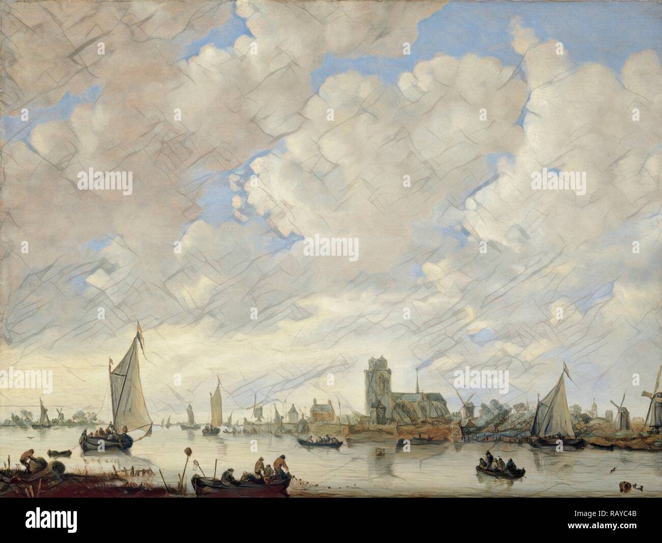 View of the Merwede at Dordrecht, The Netherlands, attributed to ...