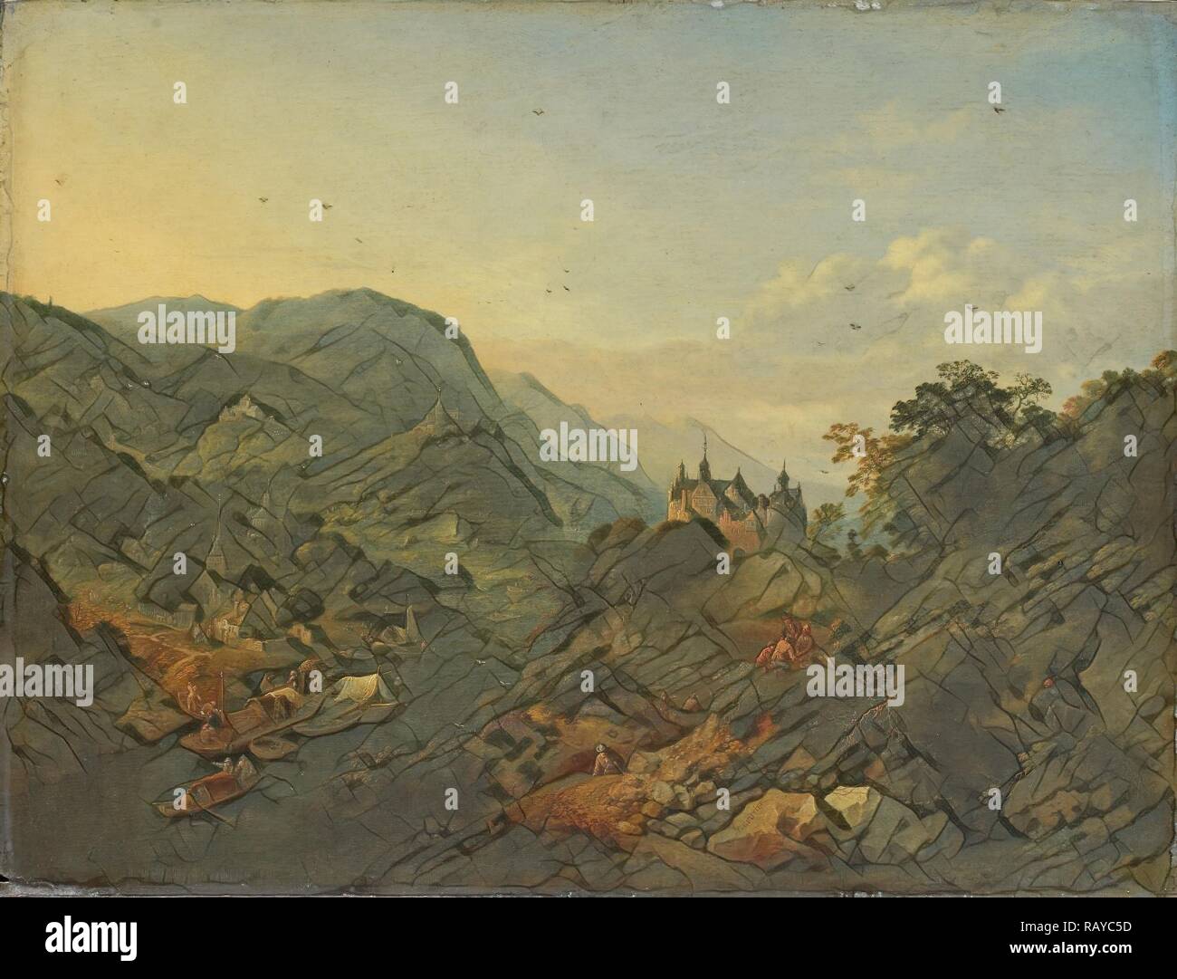 View of a River, Jan Griffier (I), 1680 - 1700. Reimagined by Gibon ...