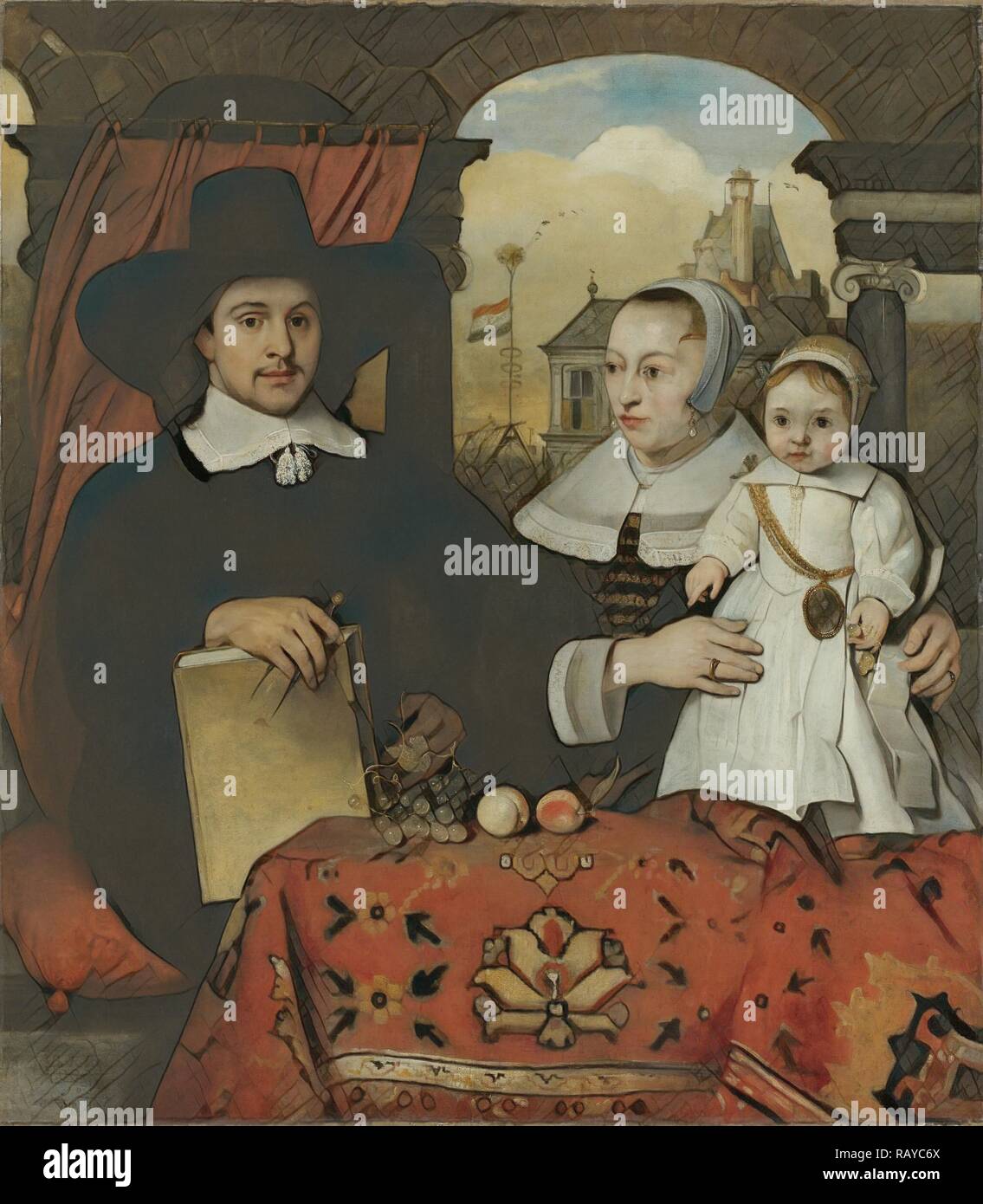 Family Portrait of Willem van der Helm, Architect of the Town of Leiden ...