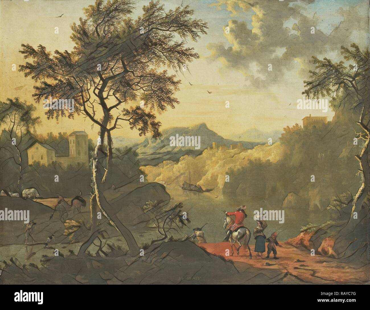 Italian Landscape, attributed to Timotheus de Graef, 1682 - 1718 ...