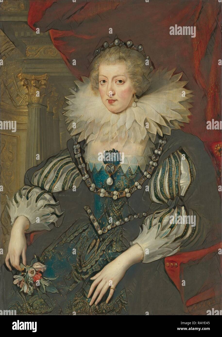 Anne of Austria, 1601-66, Wife of Louis XIII, king of France, workshop ...