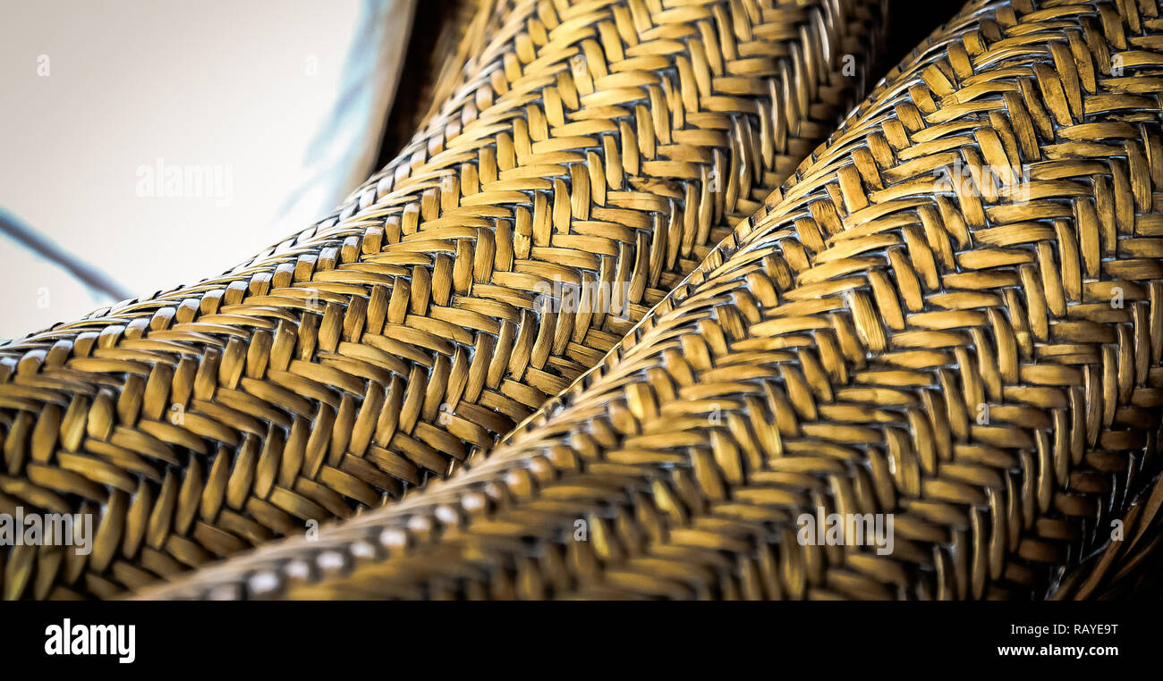 Abstract image of Cane Furniture weave up close, Weave pattern on patio ...