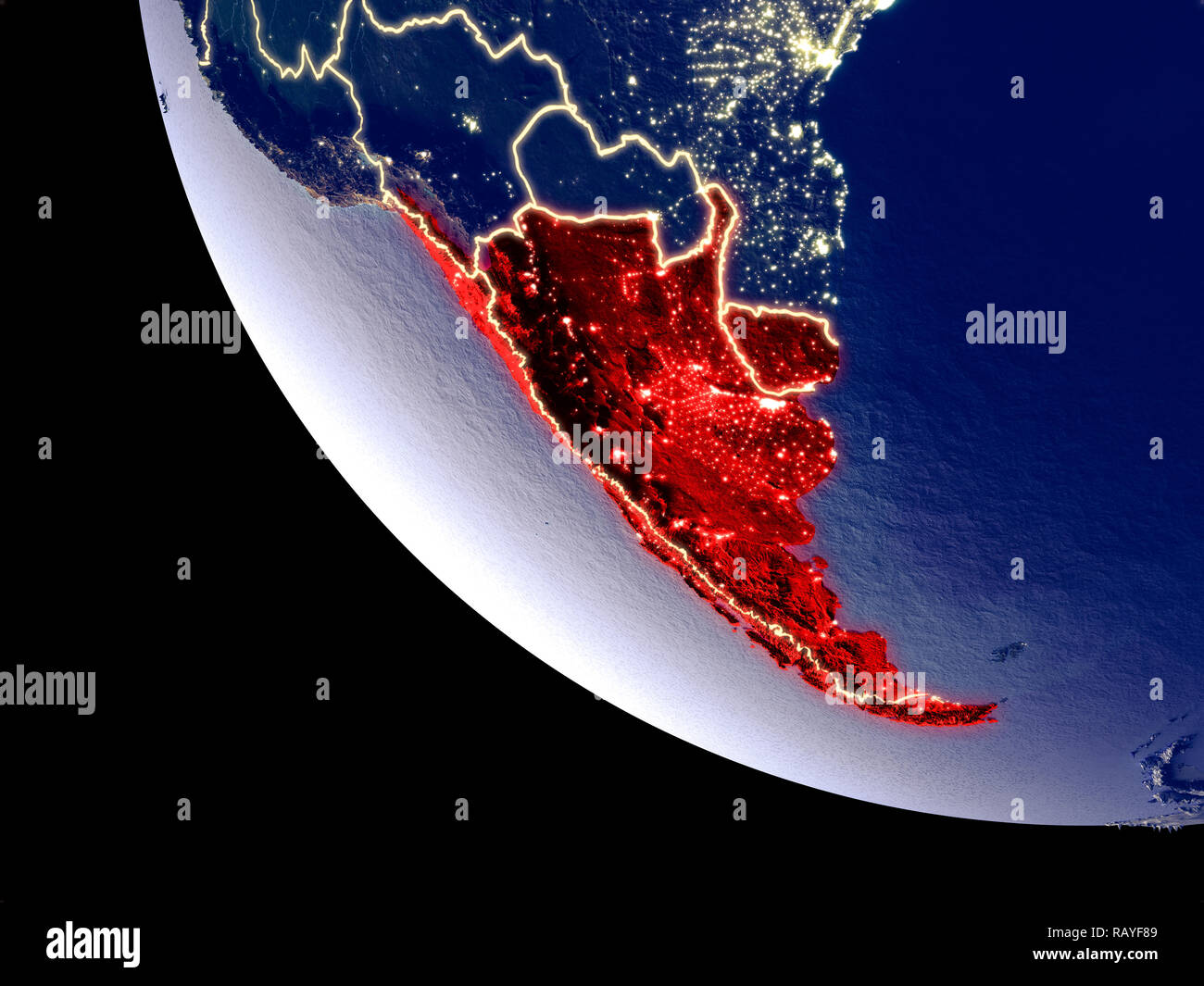 Map the southern cone hi-res stock photography and images - Alamy