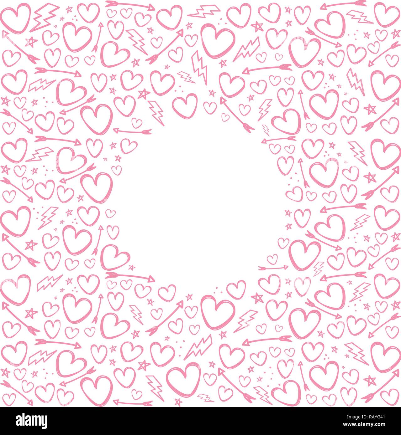 valentines day doodle sketch art vector Stock Vector Image & Art - Alamy