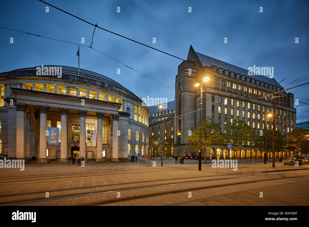Manchester central at night hi-res stock photography and images - Alamy