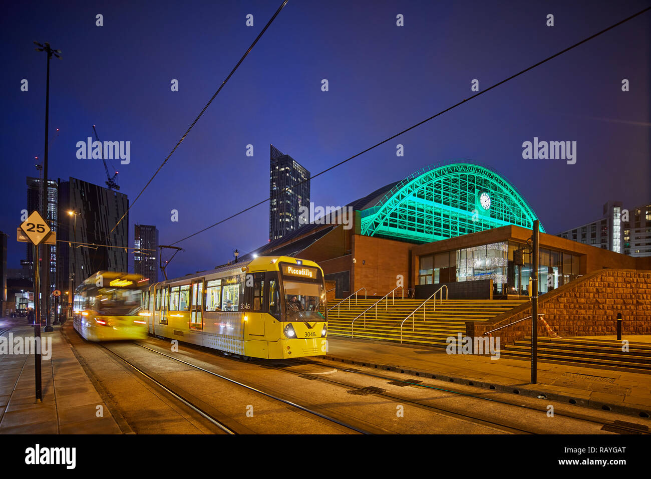 Manchester transport at night hi-res stock photography and images - Alamy