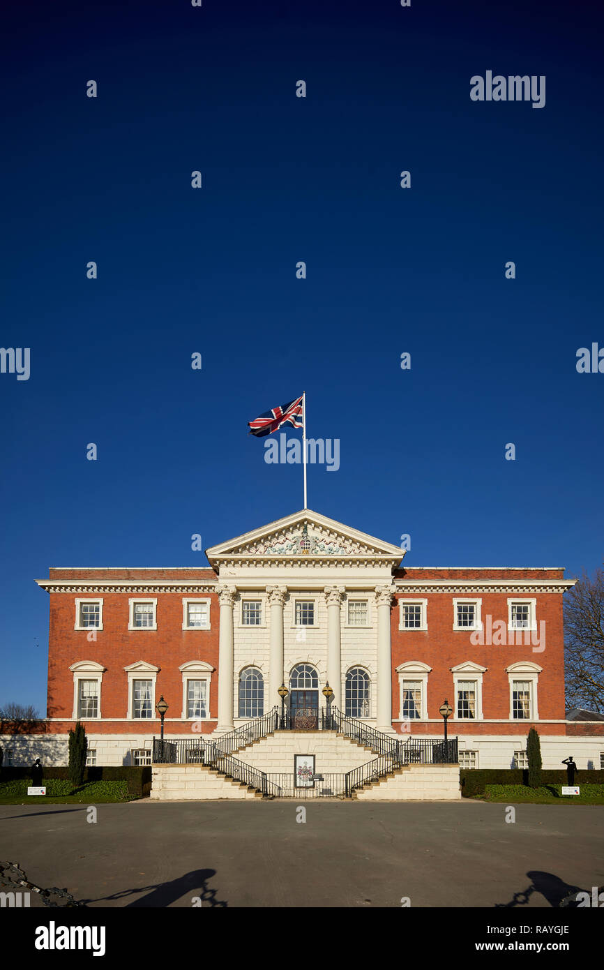 former house palladian style Warrington Town Hall, Cheshire, England ...