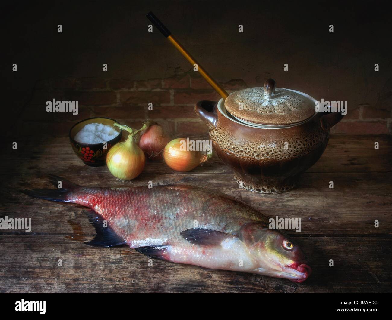 still life with bream fish Stock Photo - Alamy