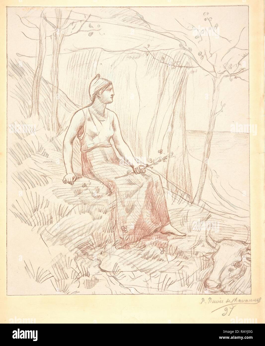 Pierre Puvis de Chavannes (French, 1824 - 1898). Normandie, 1893. From ...