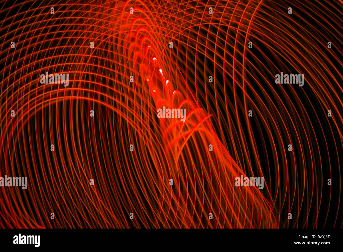 Abstract background with horizontal and vertical disruptions of red ...