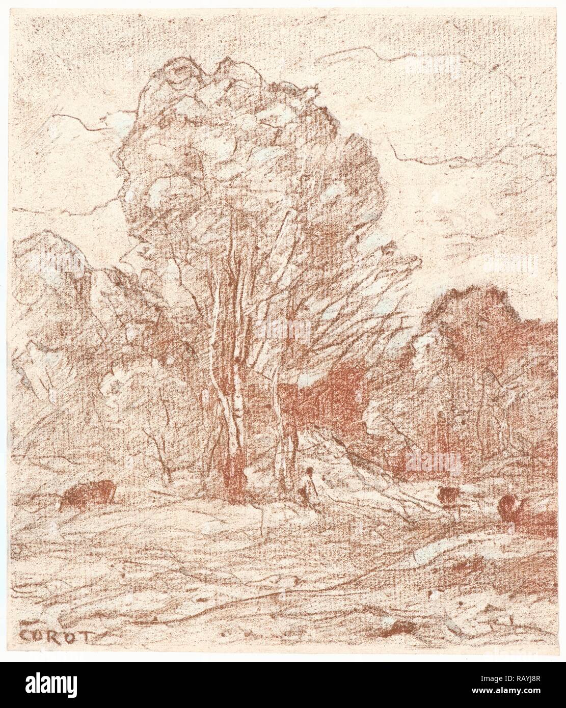 Jean-Baptiste-Camille Corot (French, 1796 - 1875). The Cows' Resting ...