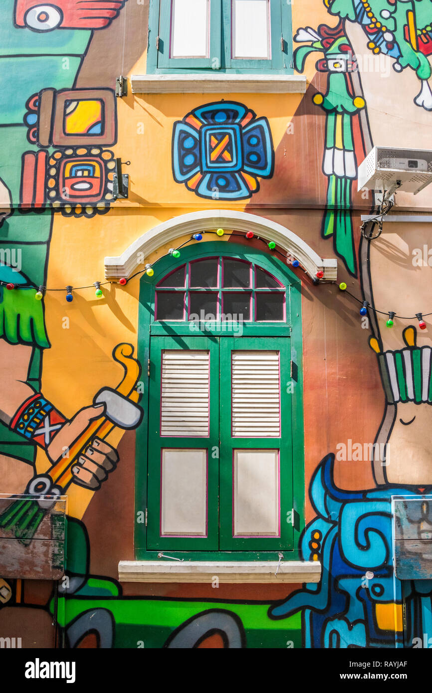Wall murals haji lane singapore hi-res stock photography and images - Alamy