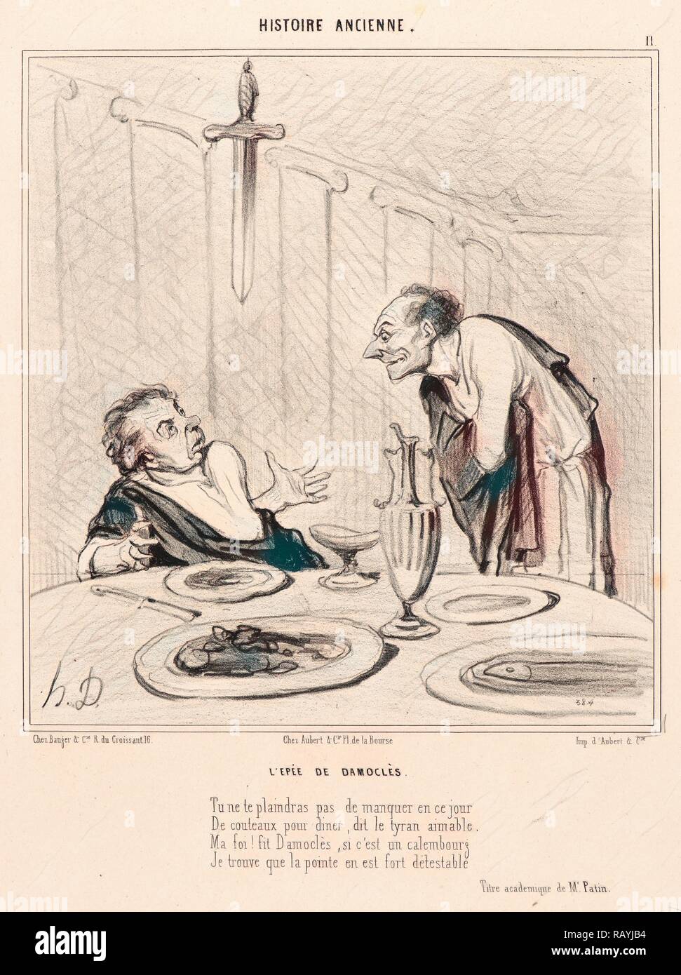 Honoré Daumier (French, 1808 - 1879). L'Epée de Damocles, 1842. From ...