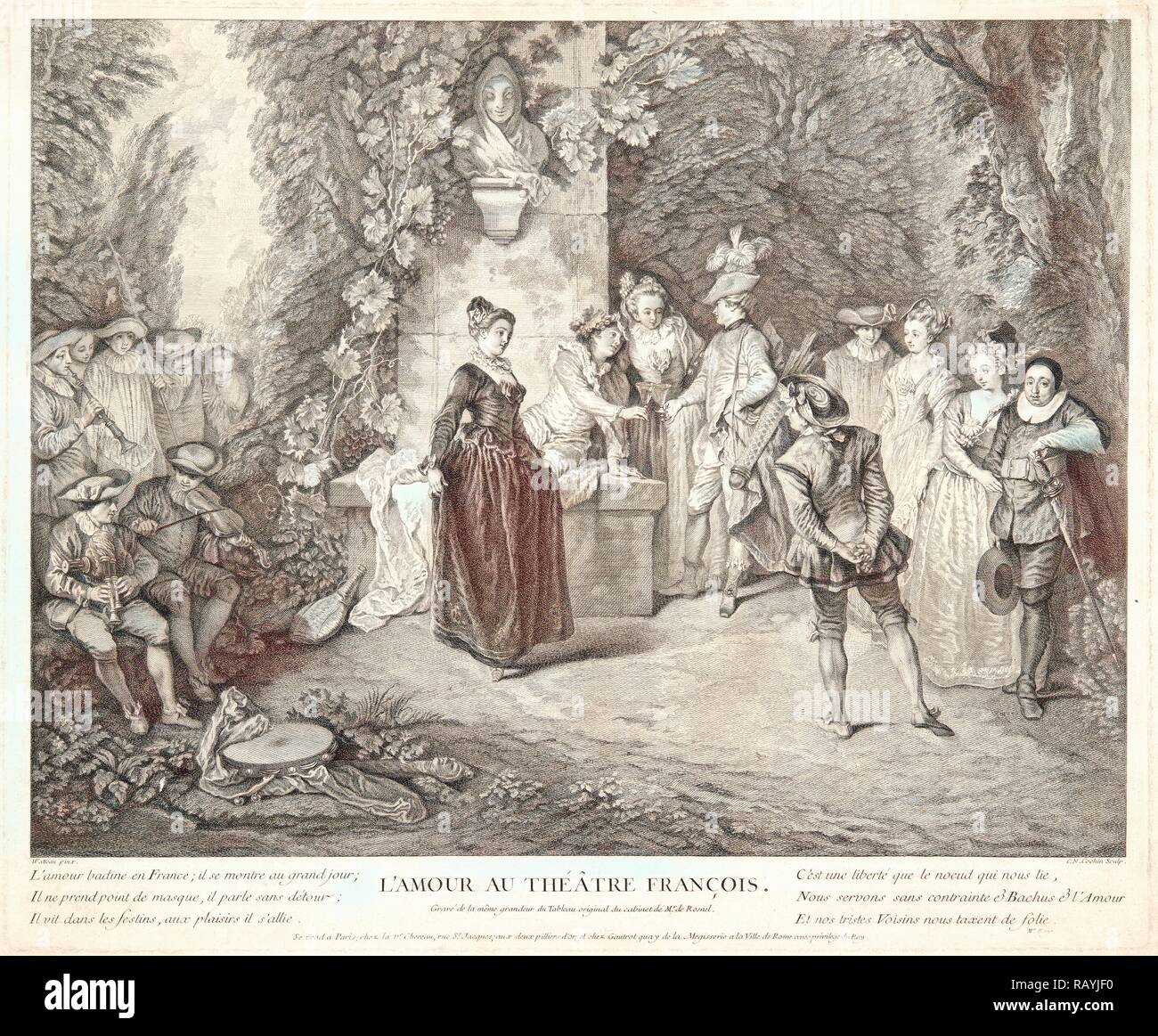 Charles-Nicolas Cochin I (French, 1688-1754) after Jean-Antoine Watteau ...