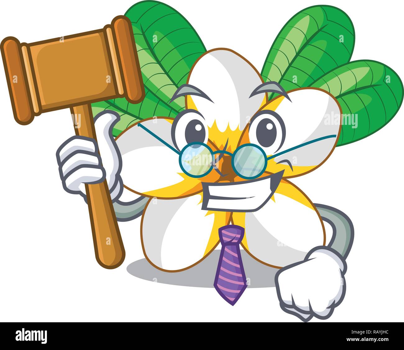 Judge flower frangipani isolated on the mascot Stock Vector Image & Art ...