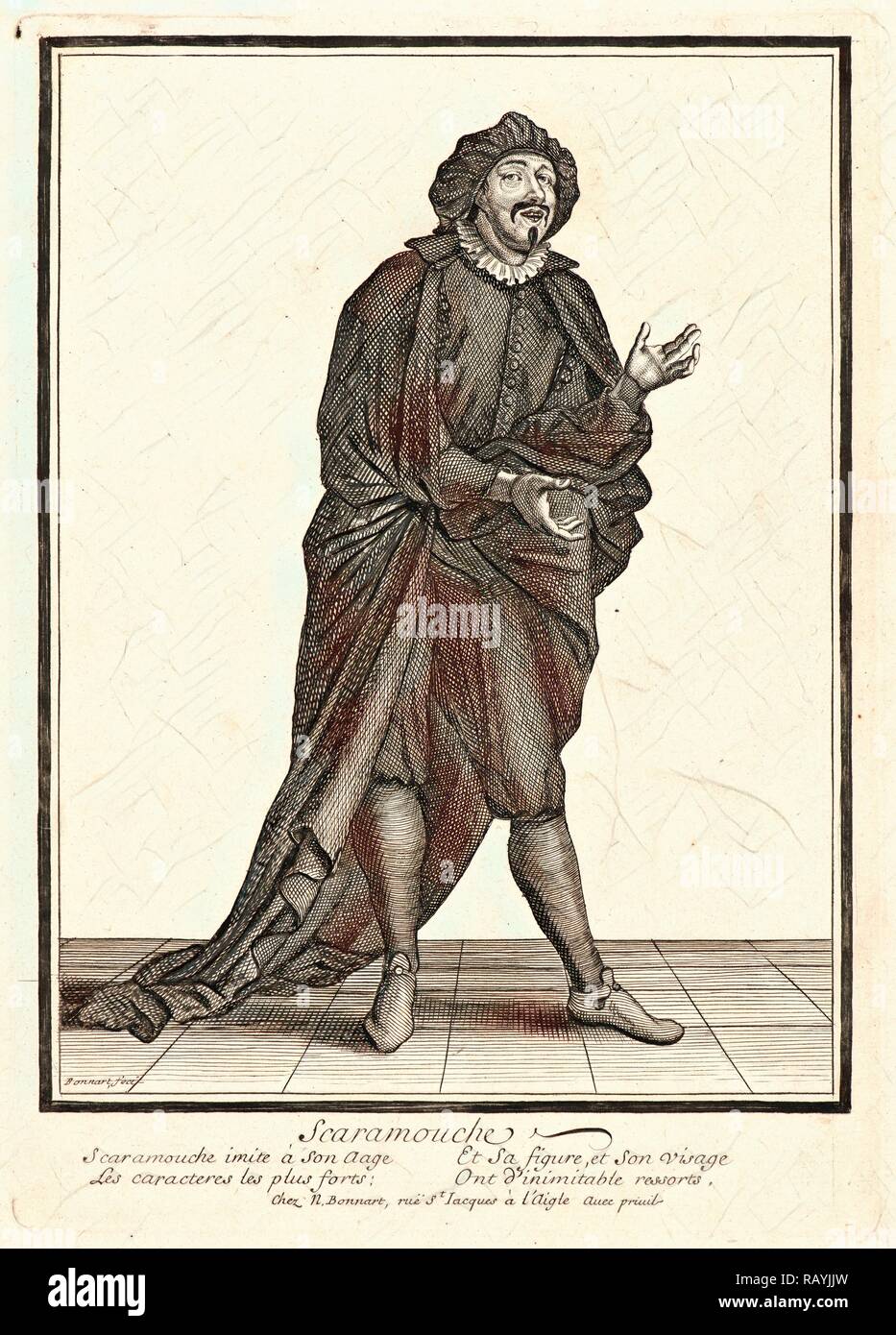 Nicolas Bonnart (French, 1636 - 1718). Scaramouche, ca. 1680-1690. From ...