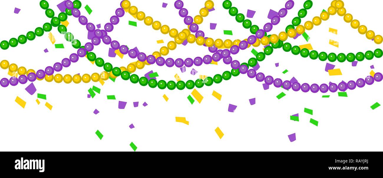 Mardi Gras Beads Border