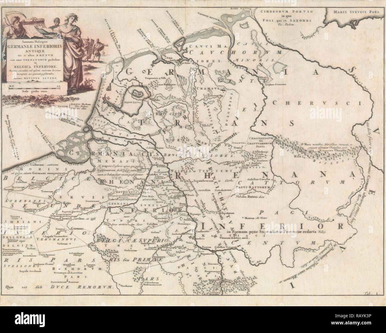 Historical map of the Netherlands at the time of the Frisians, Franks ...