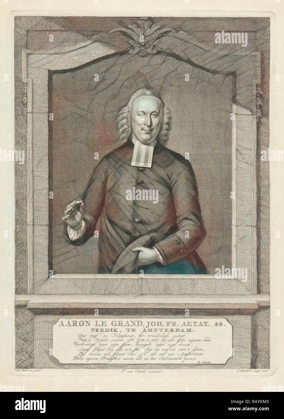 Portrait of Aaron le Grand, Jacob Houbraken, Rutger Schutte, Pieter van ...