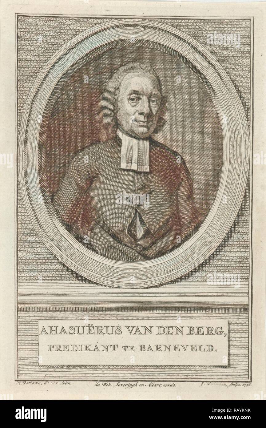 Portrait of Ahasuerus van den Berg, Jacob Houbraken, weduwe Jacobus ...
