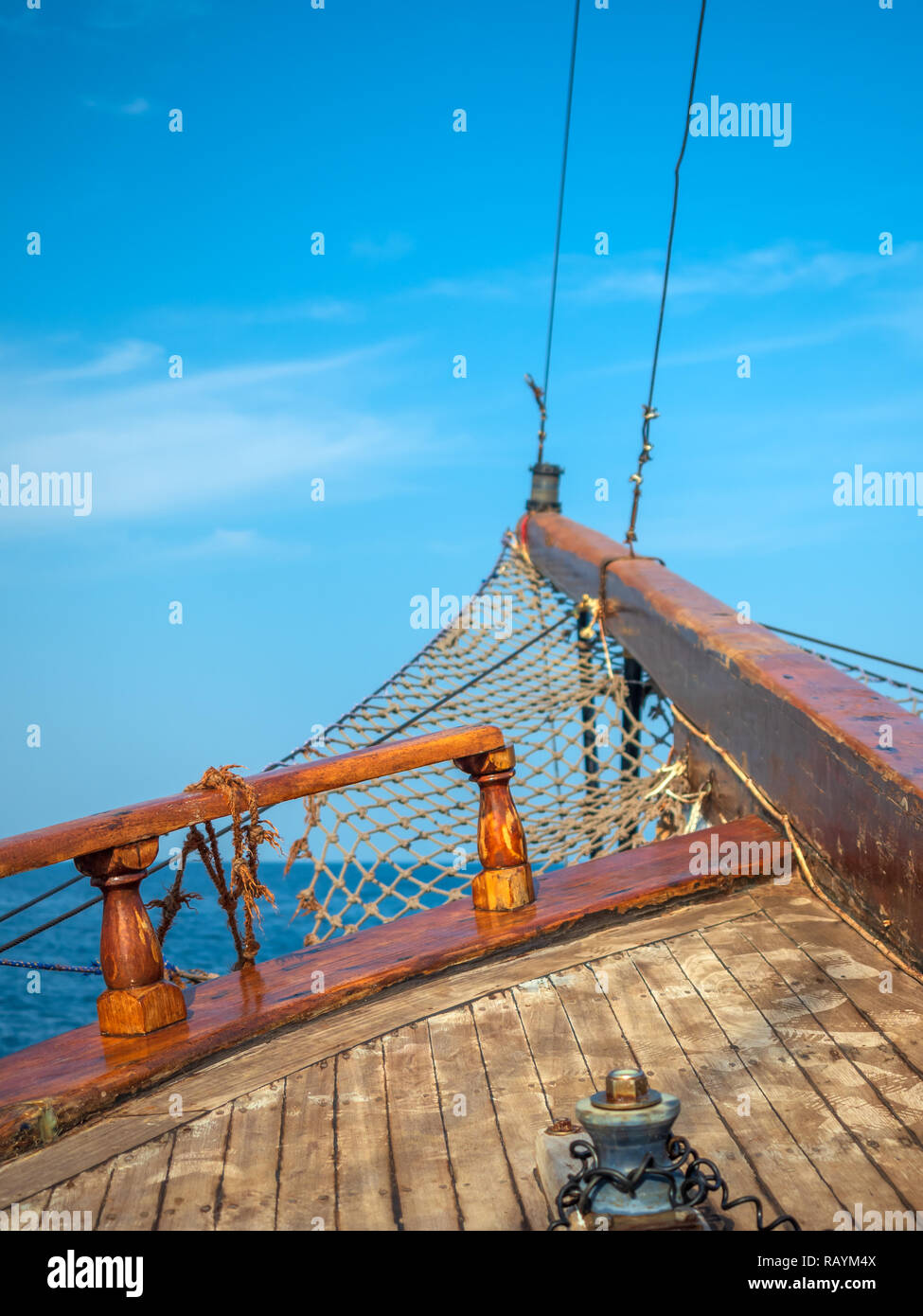 Old ship tackles. Old sailing ship vessel. Background Stock Photo - Alamy