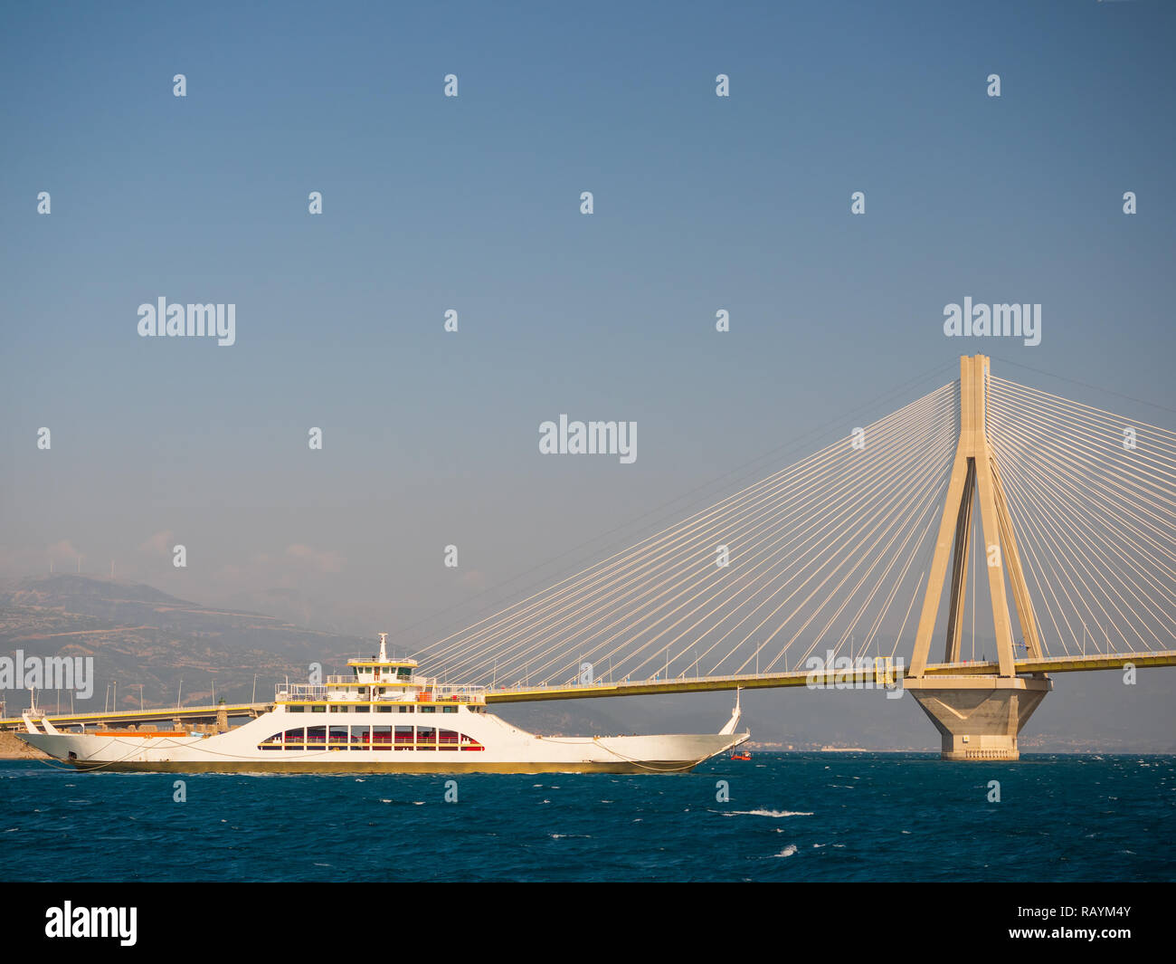 the Rio Antirio bridge or Charilaos Trikoupis bridge, one of the ...