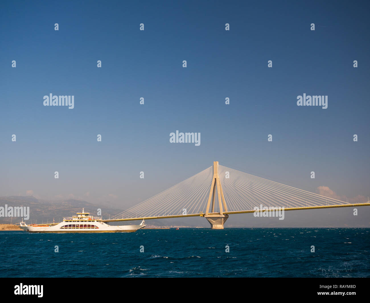 the Rio Antirio bridge or Charilaos Trikoupis bridge, one of the ...